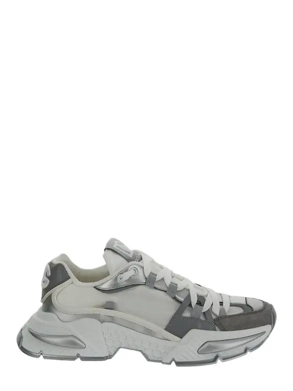 Dolce & Gabbana Logo Patch Lace-up Sneakers - Gray