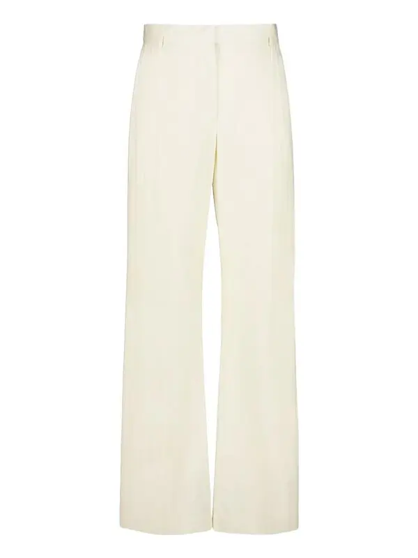 Stella McCartney High-waisted Belted Trousers - Vanilla