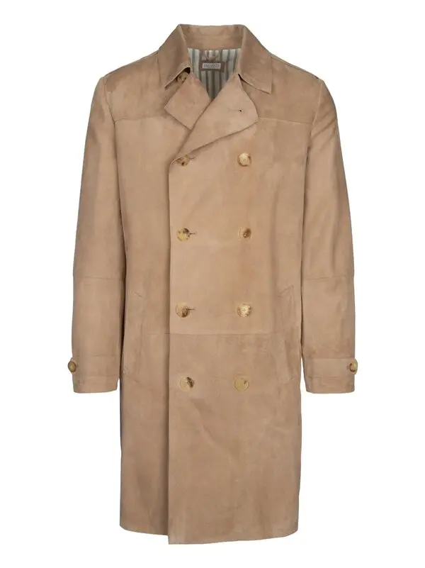 Brunello Cucinelli Double-breasted Belted Coat - Light Brown