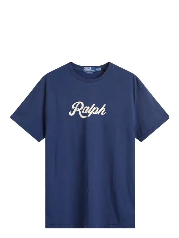 Polo Ralph Lauren Logo-print Cotton T-shirt - Dark Cobalt  White