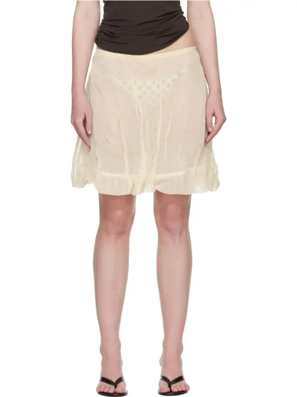 Paloma Wool Off-white Bubble Hem Miniskirt - Nude