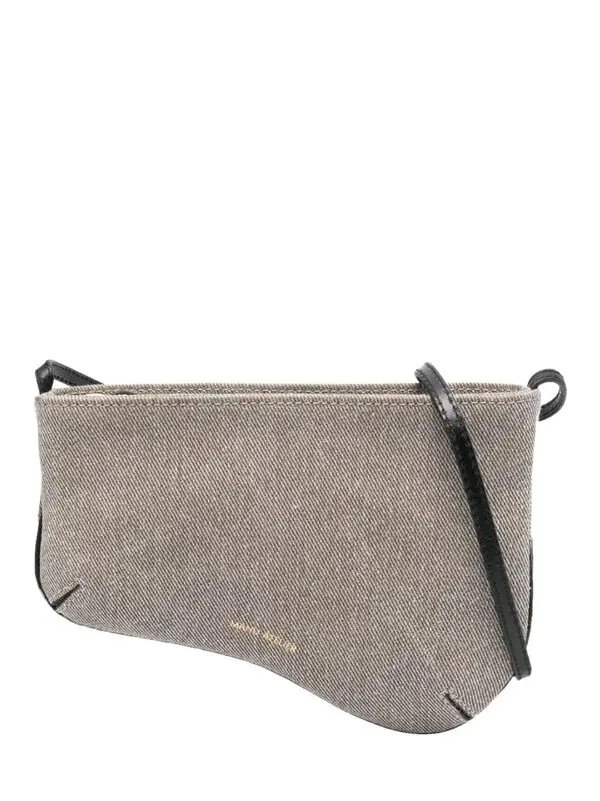 Manu Atelier Curve Edge Zipped Shoulder Bag - Gray