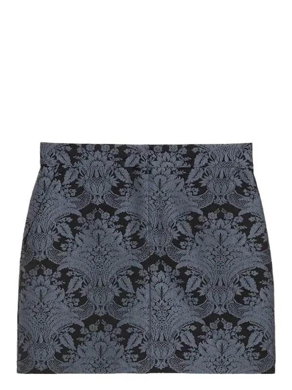 Max Mara Technical Wool Jacquard Miniskirt - Aqua
