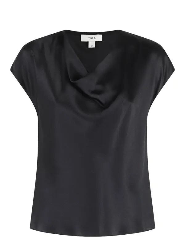Vince Draped Blouse - Black