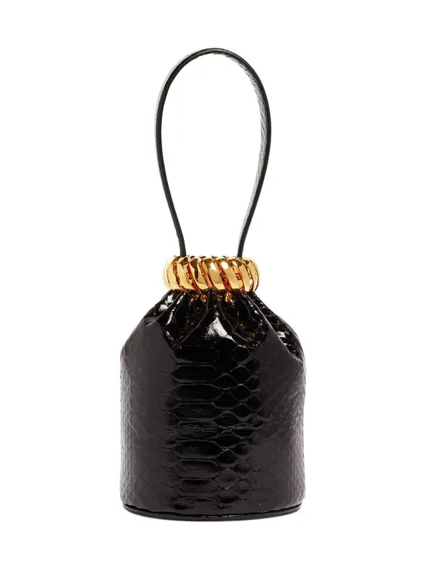 Alaïa Motion Embossed Wrist Bag - Black