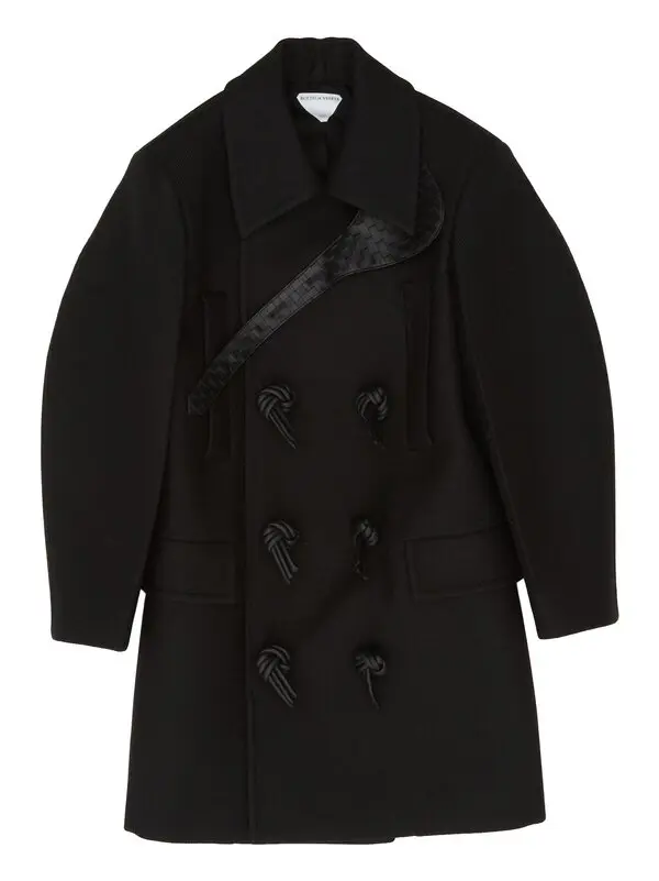 Bottega Veneta Wool And Mohair Gabardine Coat - Onyx