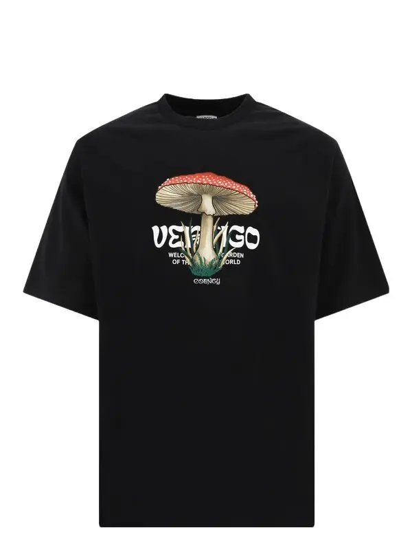 MARCELO BURLON COUNTY OF MILAN Mushroom Printed T-shirt - Black