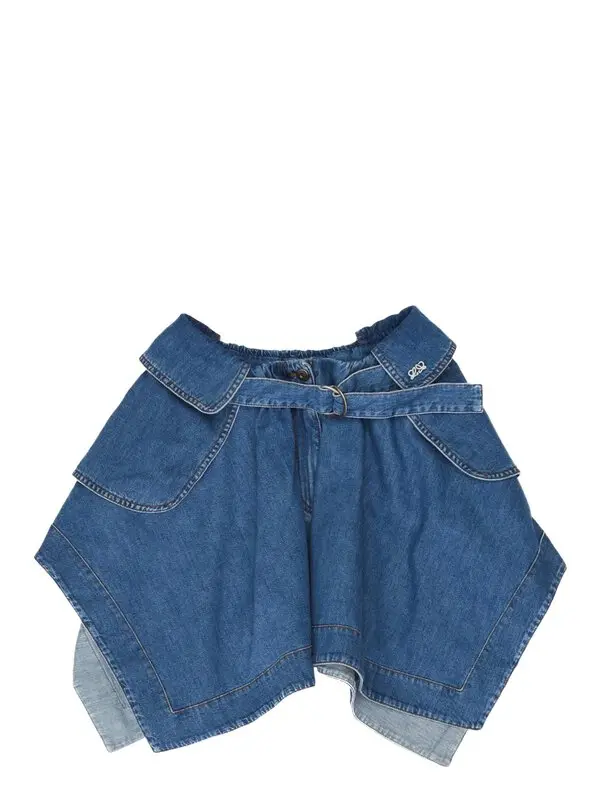 Loewe Belted Asymmetrical Skirt - Blue
