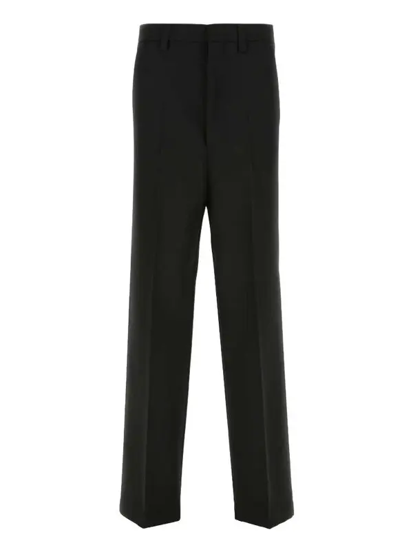 Ami Wide-leg Tailored Wool Trousers - Black