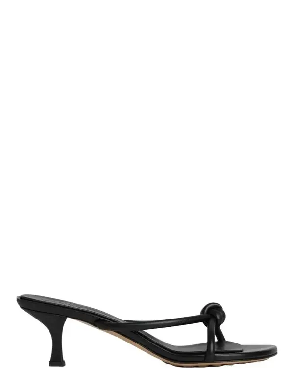 Bottega Veneta Leather Knot Detail Mules - Black