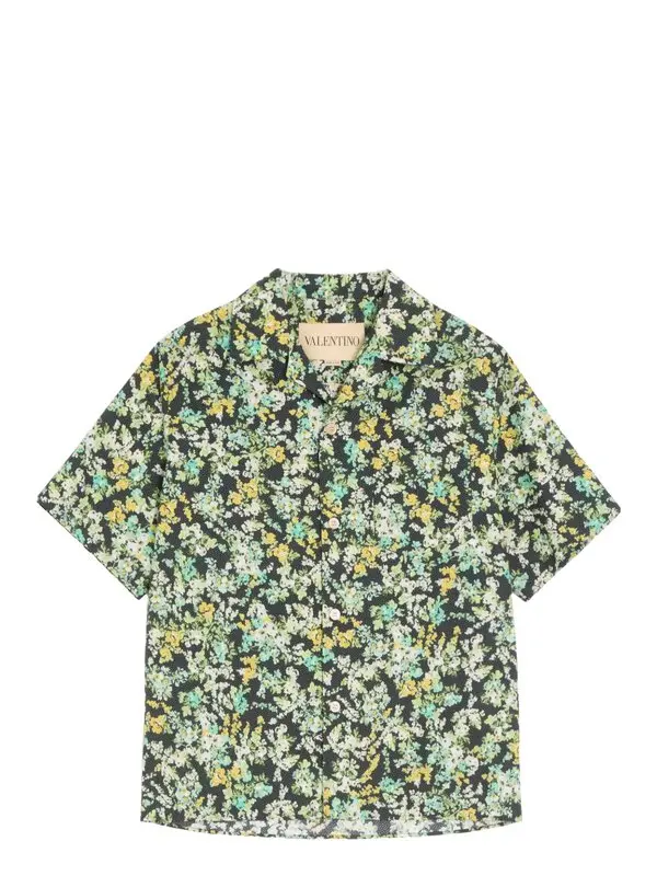 Valentino Garavani Papier Floral Printed Button-up Bowling Shirt - Multicolor