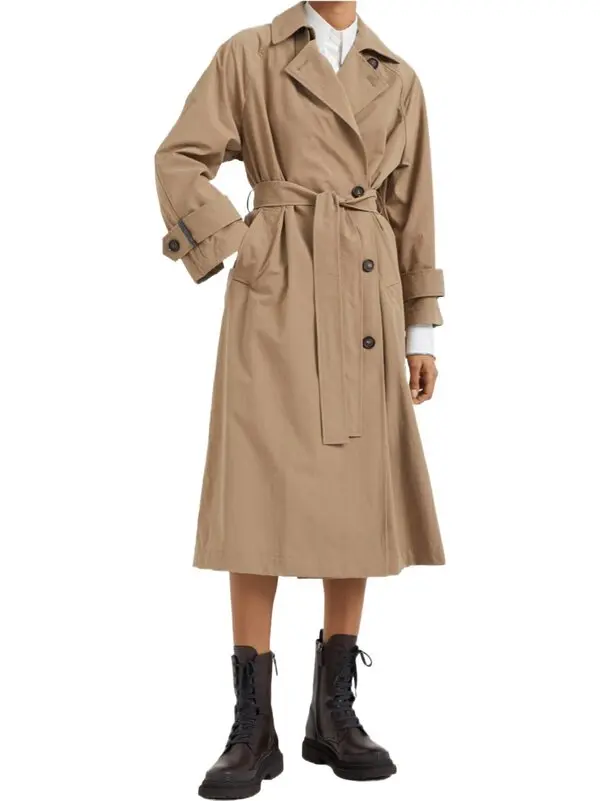 Brunello Cucinelli Belted Trench Coat - Beige