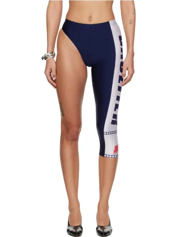 JEAN PAUL GAULTIER Asymmetrical Letter Pattern Capri Shorts - Multicolor