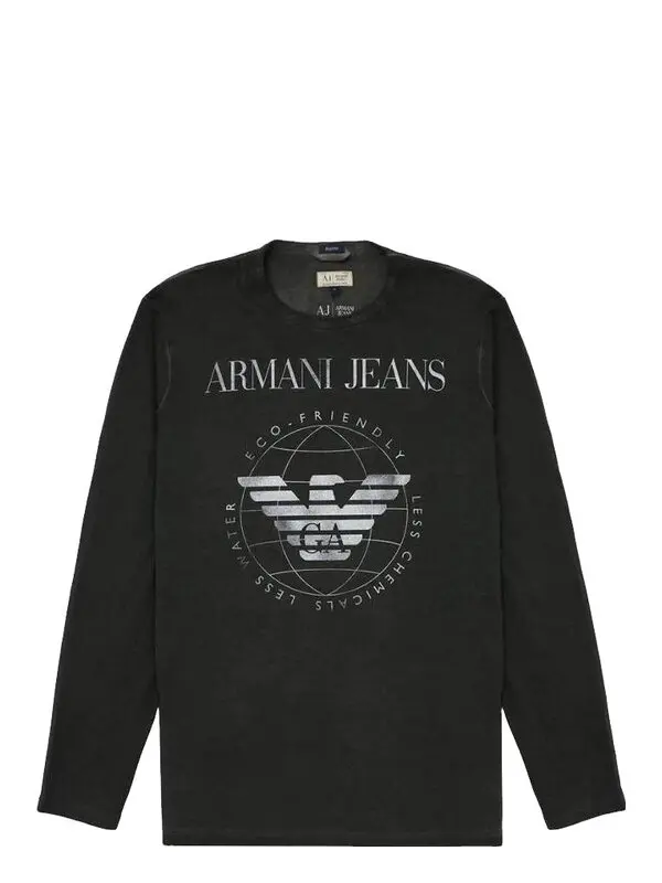 Emporio Armani Logo Details Long-sleeved T-shirt - Black