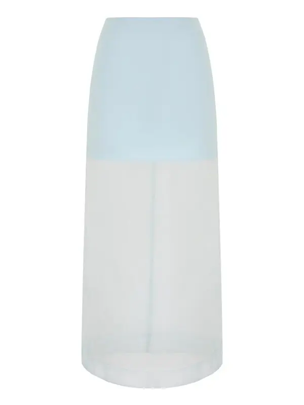 Zimmermann Crush Layered Pencil Skirt - Mint
