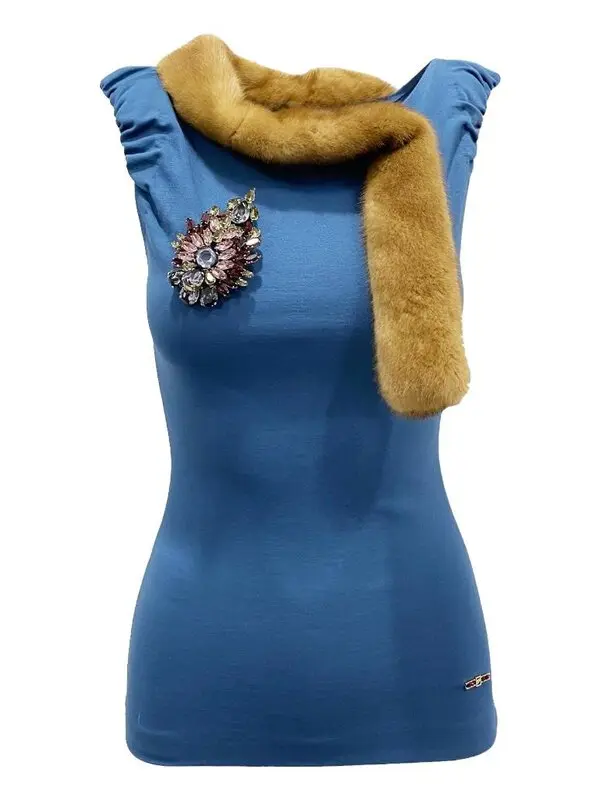 Dsquared2 Embellished Sleeveless Top - Blue