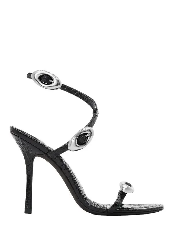 Alexander Wang High Heel Sandals With Metal Detailing - Black