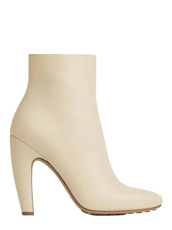 Bottega Veneta Canalazzo Heeled Ankle Boots - Sea Salt