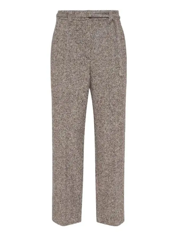 Brunello Cucinelli Cropped Straight-leg Trousers - Gray