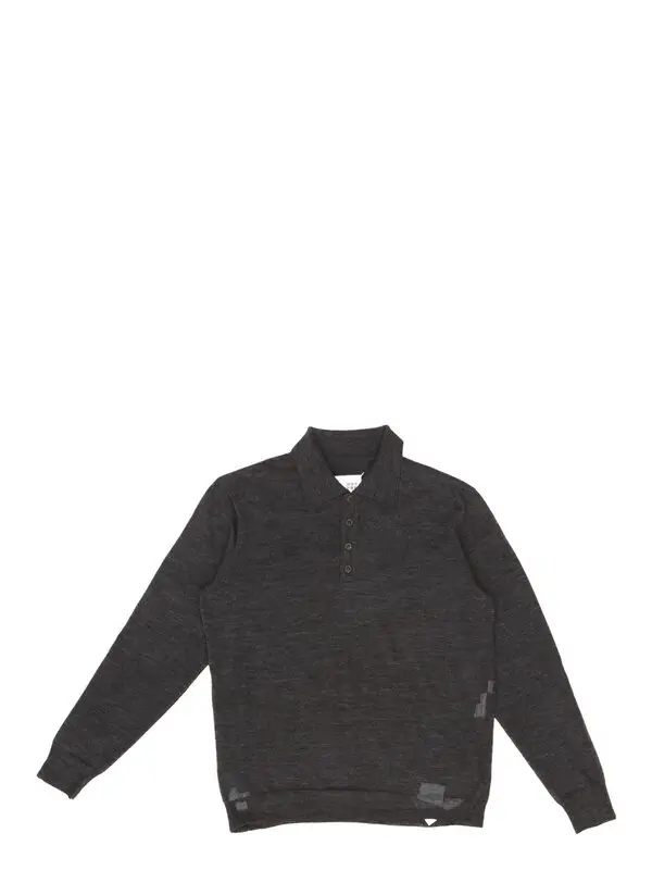 MAISON MARGIELA Long Sleeved Polo Shirt - Black