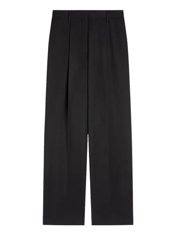 Dries Van Noten Tailored Pleated Straight-leg Trousers - Black