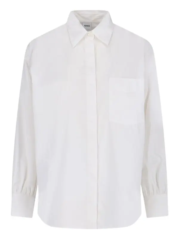 Aspesi Long Sleeve Button-up Shirt - White