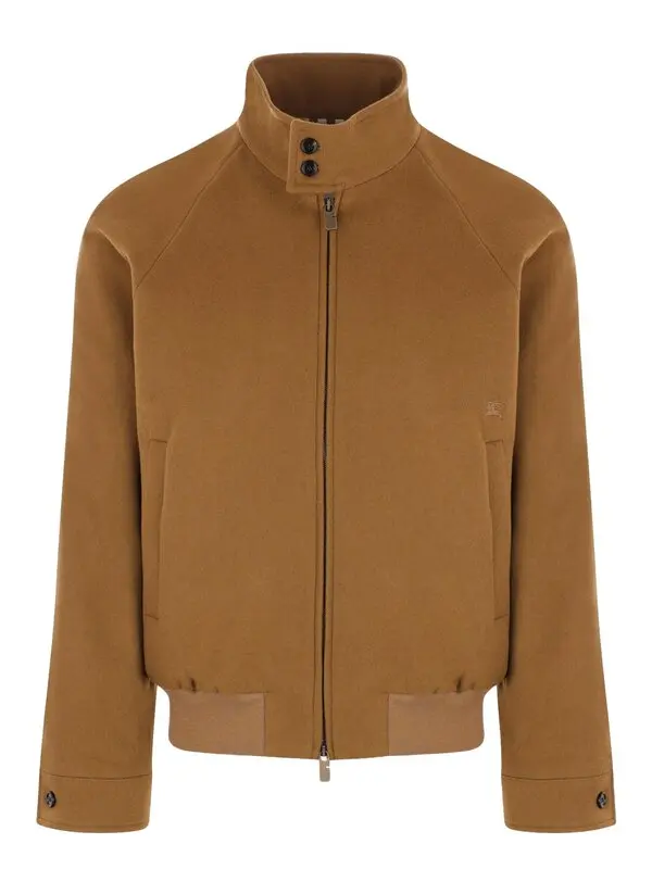 Burberry Zip-up High Neck Cashmere Jacket - Shrew