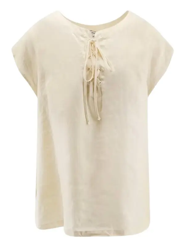 Aspesi Tie-front T-shirt - Nude