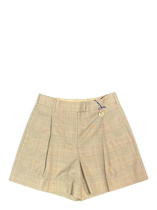 Burberry Check Tailored Shorts - Nude
