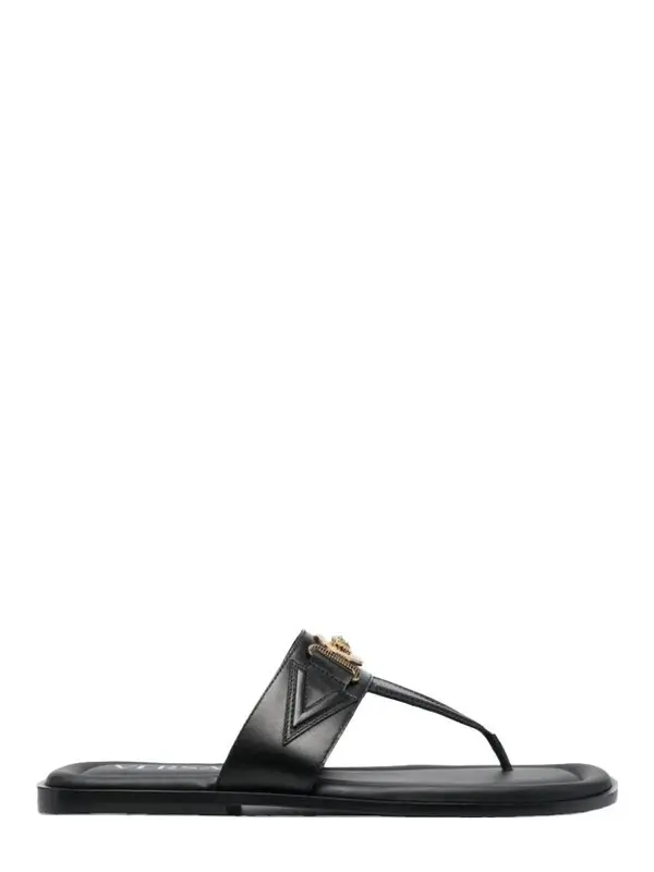 Versace La Medusa Slip-on Flip Flops - Black