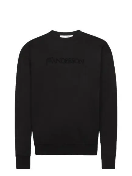 J.W.ANDERSON Logo Embroidered Crewneck Sweatshirt - Black