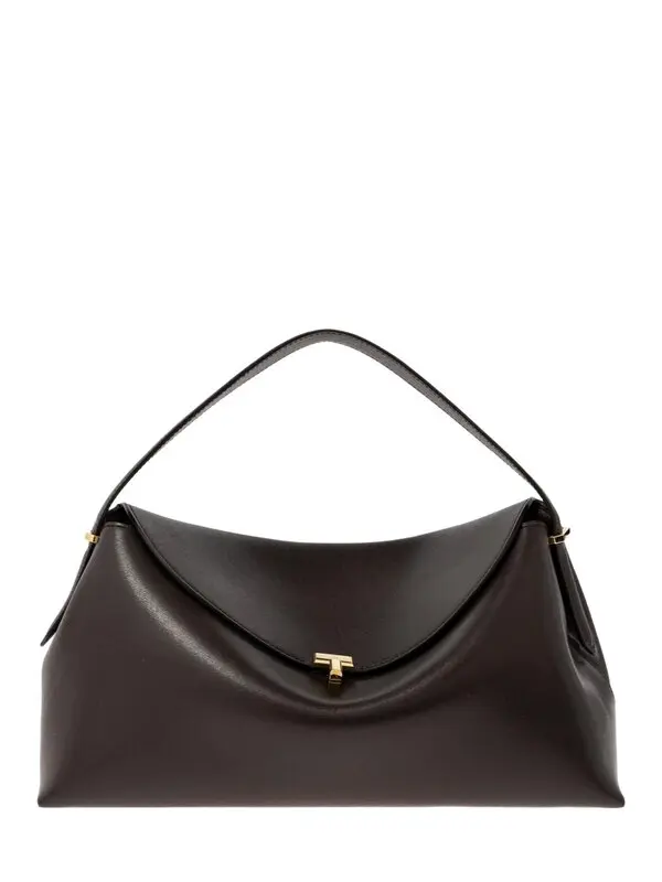 TOTEME T-lock Top Handle Medium Shoulder Bag - Black