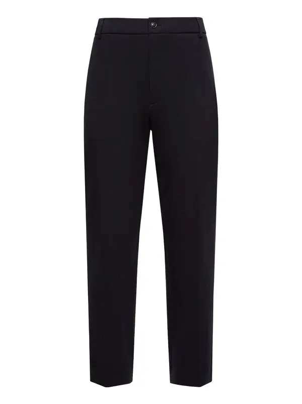 Moncler Logo Patch Tailored Pants - Blue