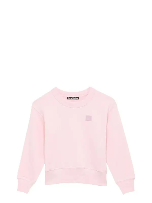 Acne Studios Logo-patch Cotton Sweatshirt - Pink