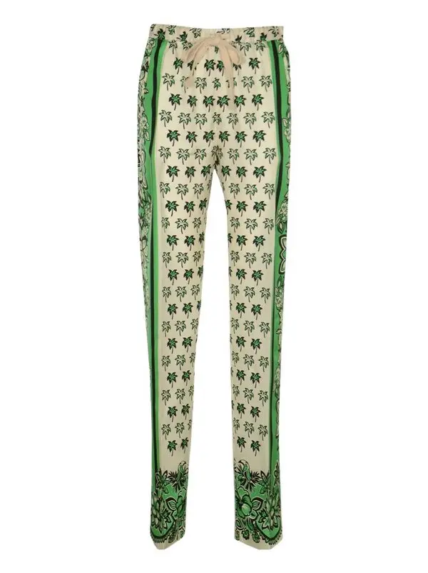 Red Valentino Graphic Printed Drawstring Trousers - Nude