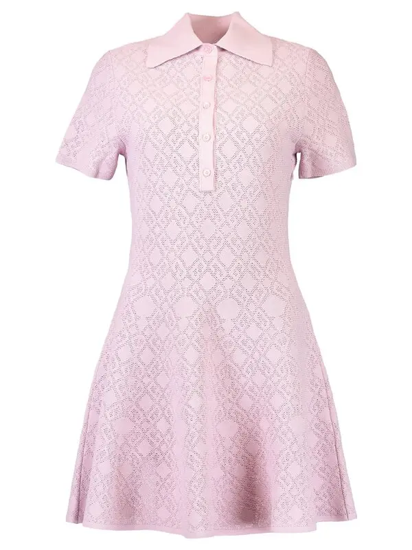 Givenchy Monogram 72 Jacquard Mini Polo Dress - Pink