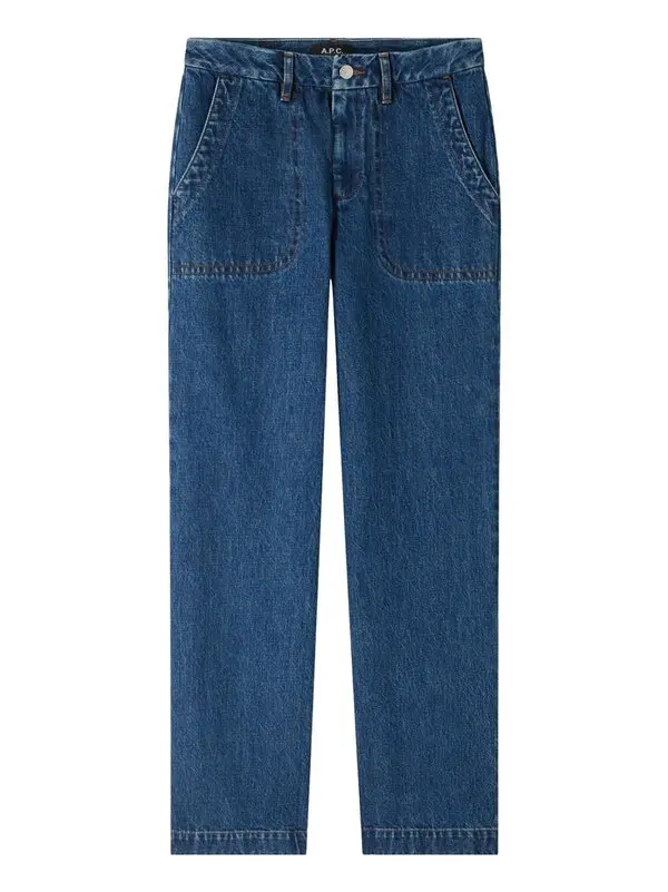 A.p.c. Seaside Wide-leg Jeans - Stone-washed Indigo