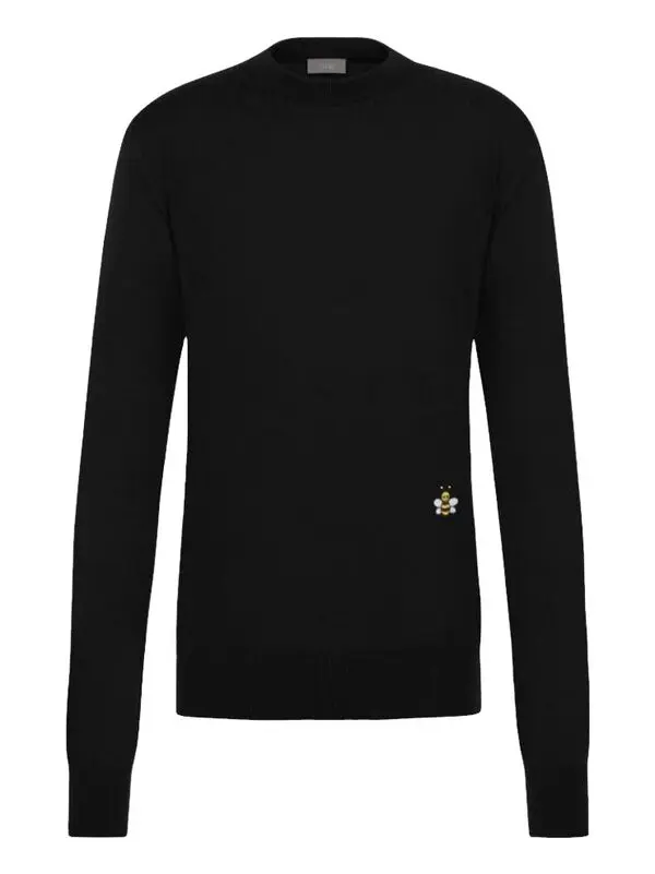 Dior Bee Embroidered Pullover - Black