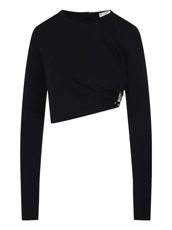 Christopher Esber Bezel Quartz Long Sleeve Top - Black