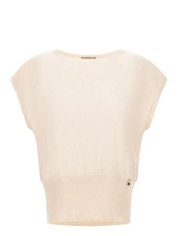 Herno Sequin Embellished Short-sleeved Jumper - Chantilly