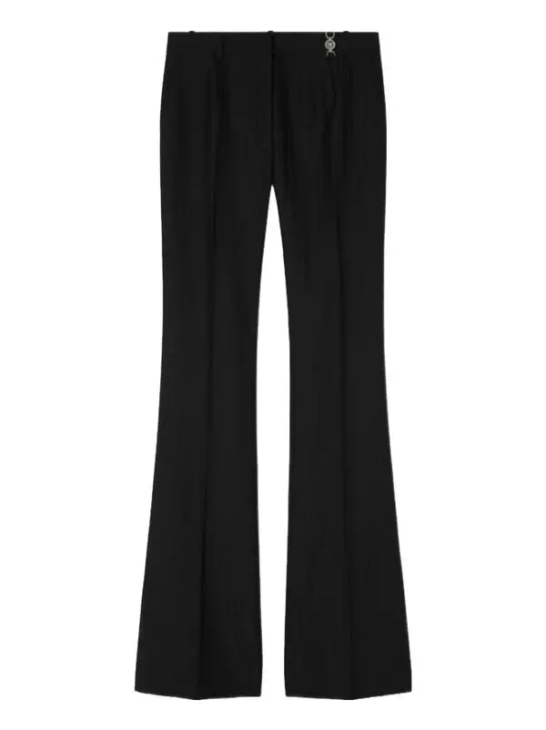 Versace Striped Flared Trousers - Black