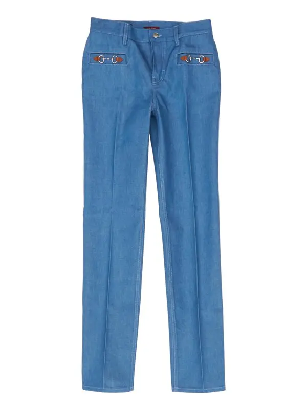 Gucci Horsebit Detail Jeans - Blue
