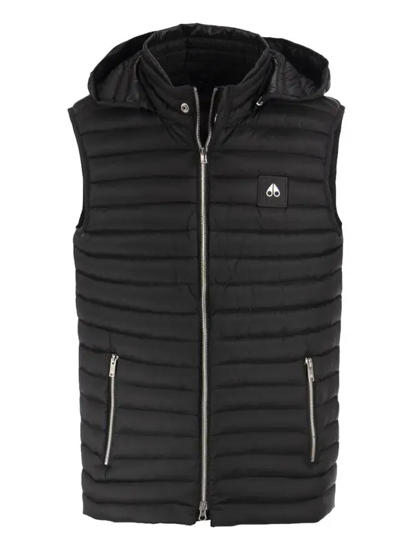 Moose Knuckles Logo-patch Padded Gilet - Black