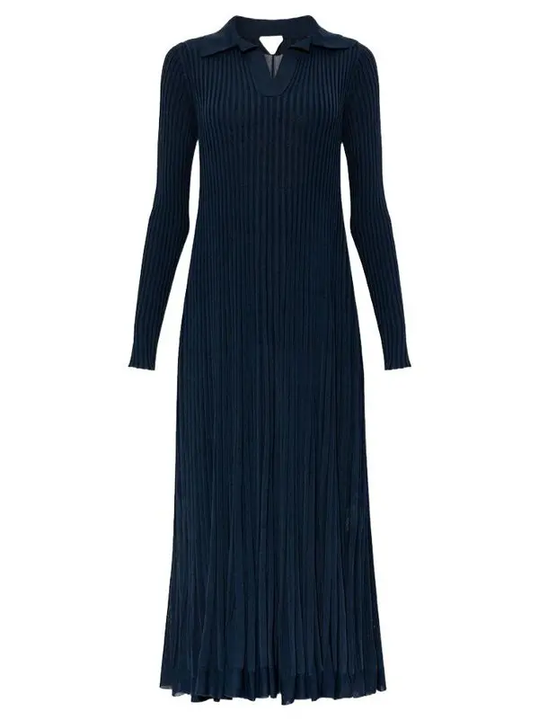 Bottega Veneta Pleated Maxi Dress - Black