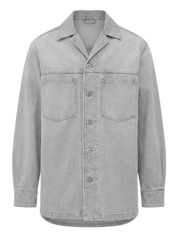 Bottega Veneta Washed Denim Shirt - Light Gray