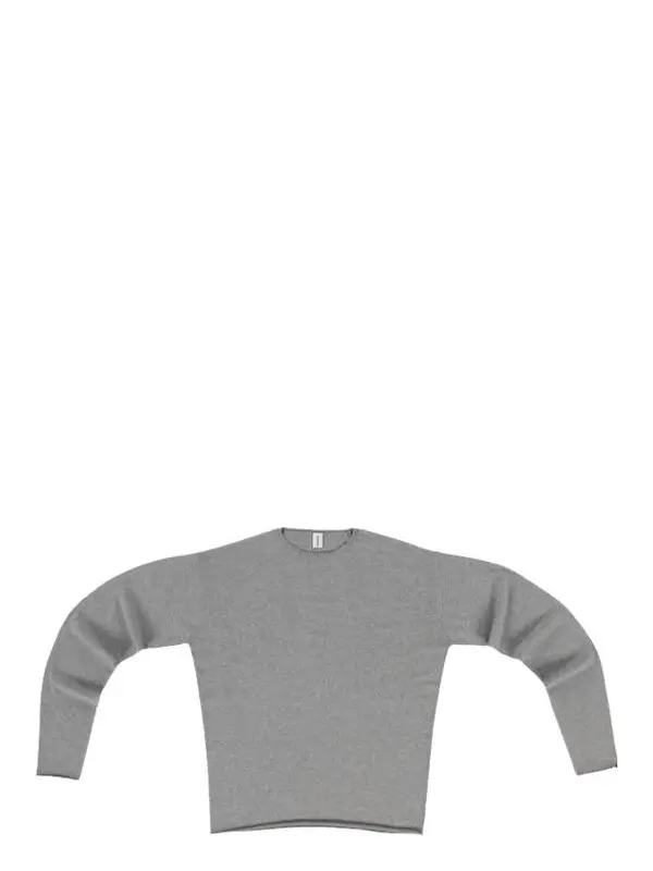 Extreme Cashmere Round Neck Long Sleeve Sweater - Gray