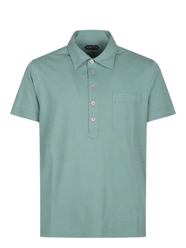 TOM FORD Piquet Polo Shirt - Pale Mint