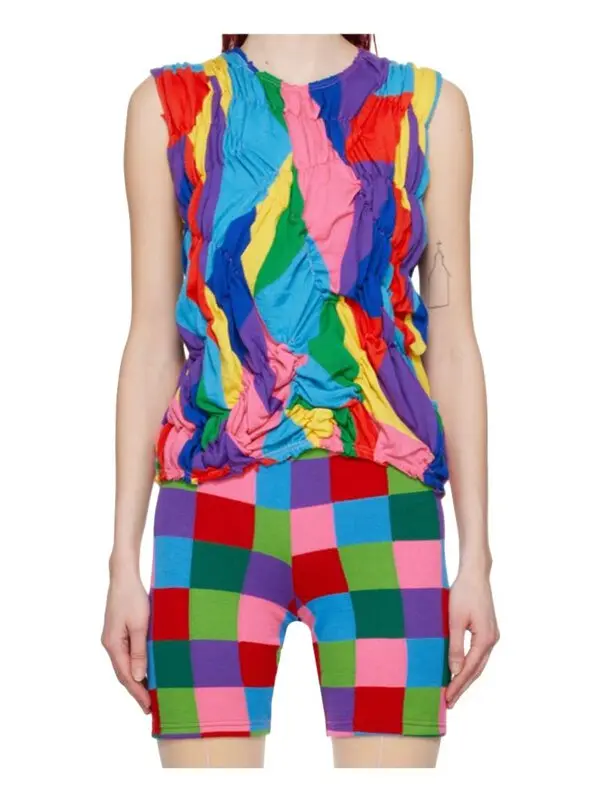Comme Des Garçons Pleated Vest - Multicolor