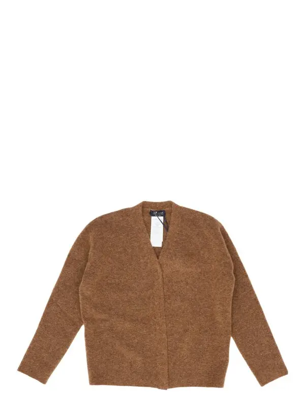 Max Mara Long-sleeved V-neck Cardigan - Brown