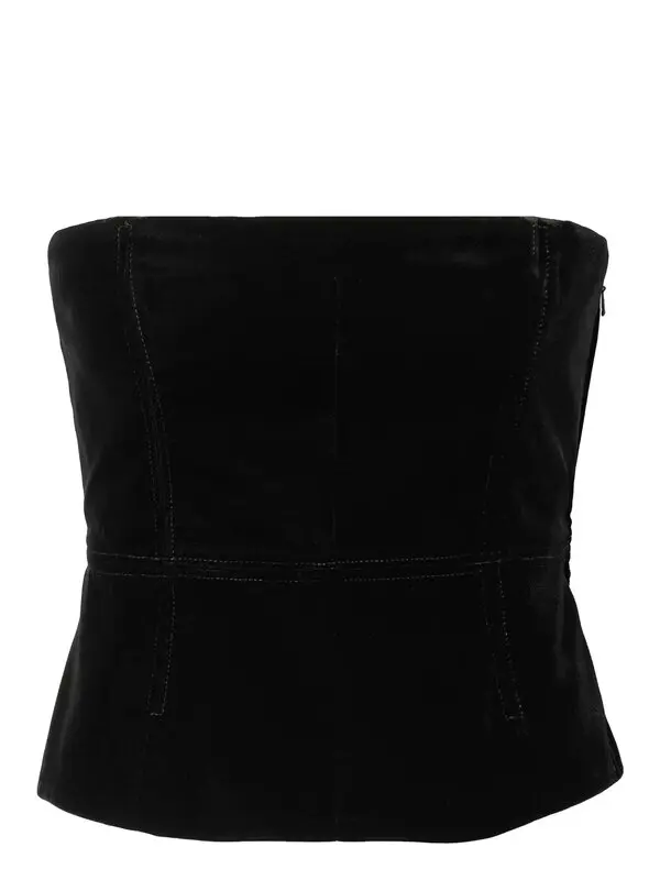 TOM FORD Velvet Corset Top - Black